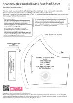 Duckbill Style Face Mask Pattern